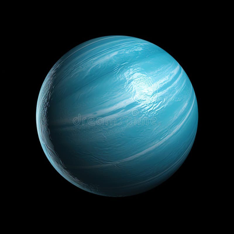 Uranus Planet Bleu from Space Globe with Atmosphere Stock Illustration ...