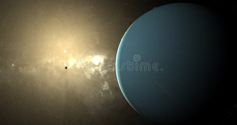 Uranus Planet Rotating in Its Own Orbit in the Outer Space Stock Video ...