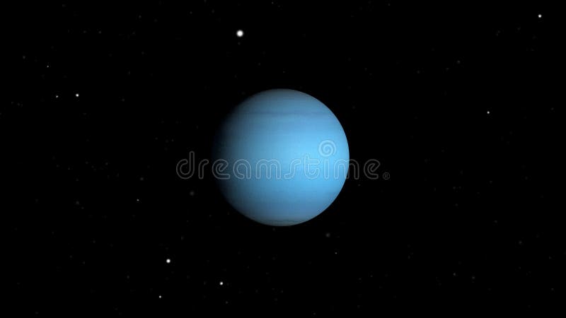 Uranus Planet Rotating in Its Own Orbit in the Outer Space Stock Video ...