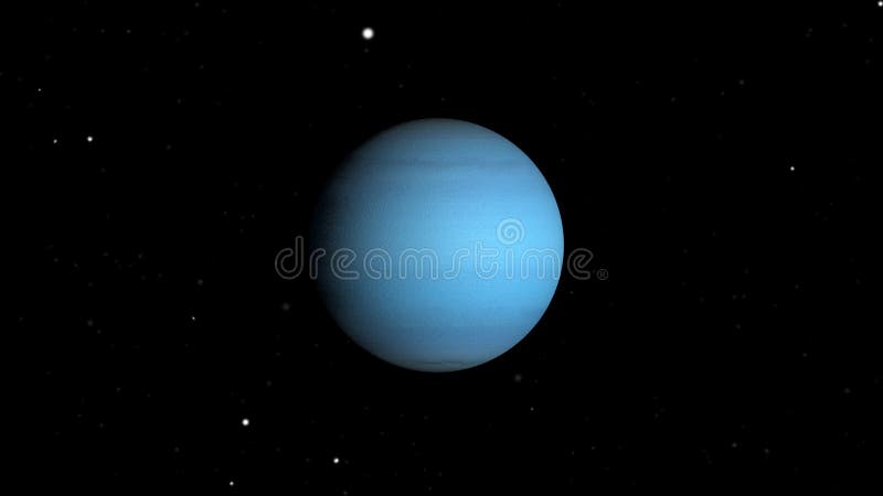 Uranus Planet Rotating in Its Own Orbit in the Outer Space Stock Video ...