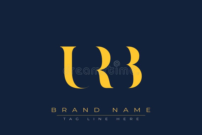 URB Abstract Letter Logo Design Stock Vector - Illustration of elegant ...