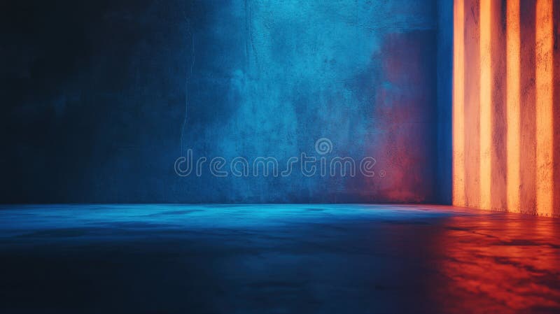 Urban Abandonment: an Empty Room with Abstract Light Stock Image ...