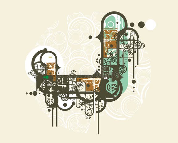 Urban abstract design stock illustration. Illustration of chaos - 4105171