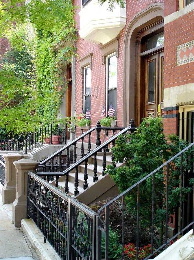 Urban American Neighborhood Stock Image - Image of street, condominium ...