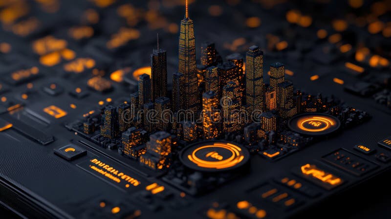 Urban Analytics: Graph and HUD Interface in the Cityscape Stock ...