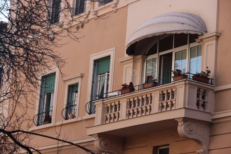 Urban architecture in Rome stock image. Image of cultural - 170608535