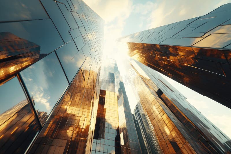 Urban Architecture Scene with Multiple High-rise Buildings Stock Photo ...