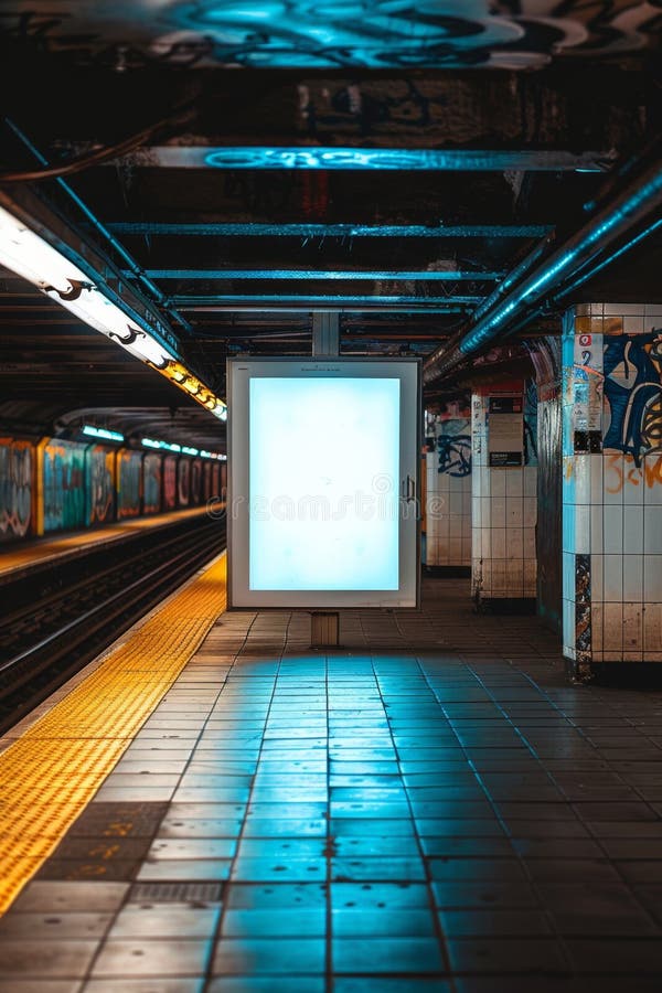 Urban Art Culture Captured through an Empty Poster Frame in an ...