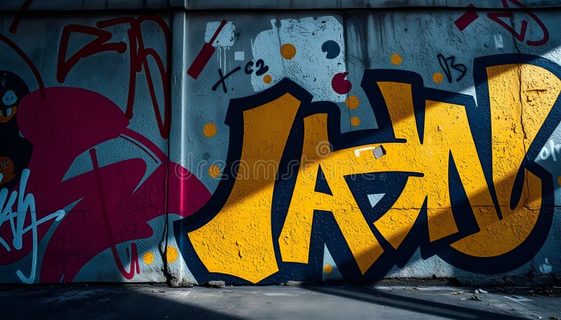 Urban Art: Graffiti on Concrete Wall - a Bold Visual Statement Stock ...