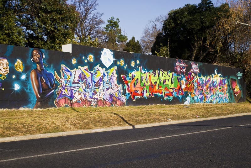 Urban Art - Graffiti Wall - Graffiti Friday Editorial Image - Image of ...