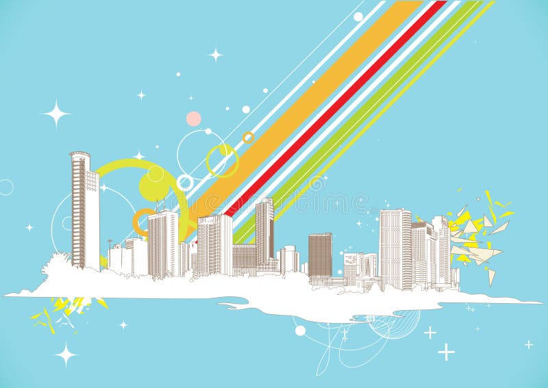 Urban background stock vector. Illustration of color - 16383441