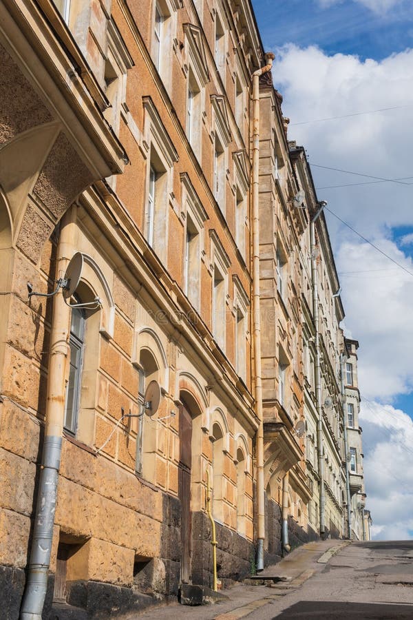 Urban Background, Old Street with Ancient Buildings Stock Image - Image ...