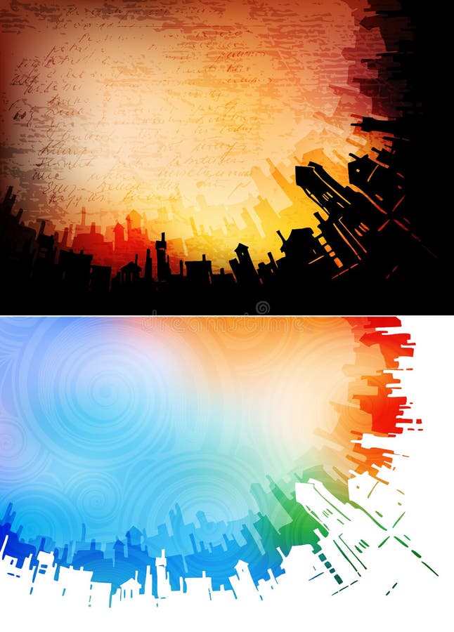 Urban backgrounds stock vector. Illustration of colorful - 27130033