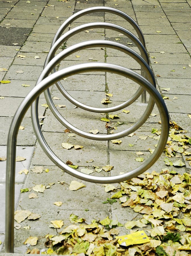 Bicycle Rack stock photo. Image of park, public, modern - 4444036