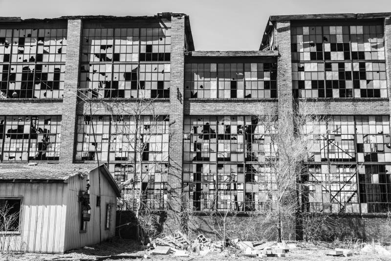 Urban Blight - Old Abandoned Railroad Factory II Stock Image - Image of ...