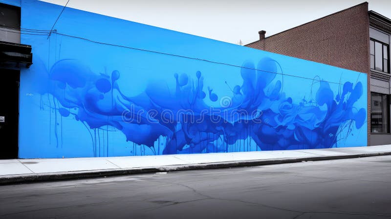 Urban blue color splash stock illustration. Illustration of graffiti ...