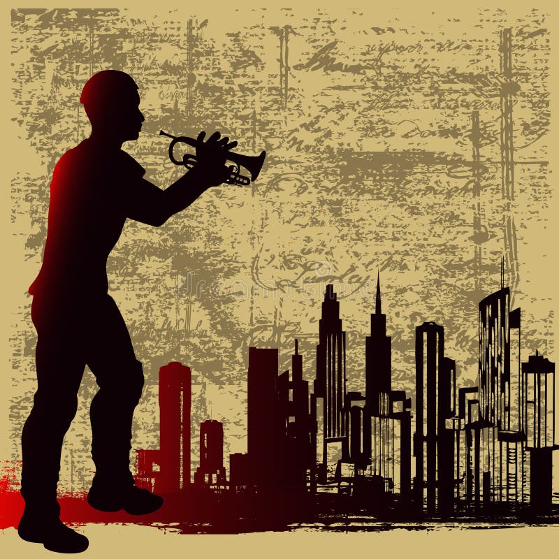 Brass Musician Silhouettes Stock Vector Illustration Of Jazz 9603666
