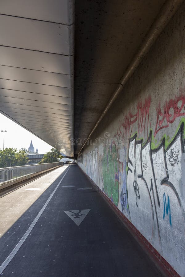 Urban Bridge Close Up with Graphity in Vienna Stock Photo - Image of ...
