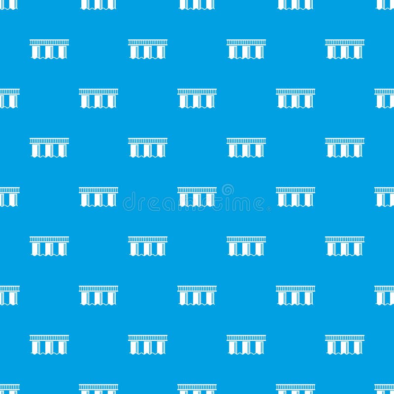 Urban Bridge Pattern Vector Seamless Blue Stock Vector - Illustration ...