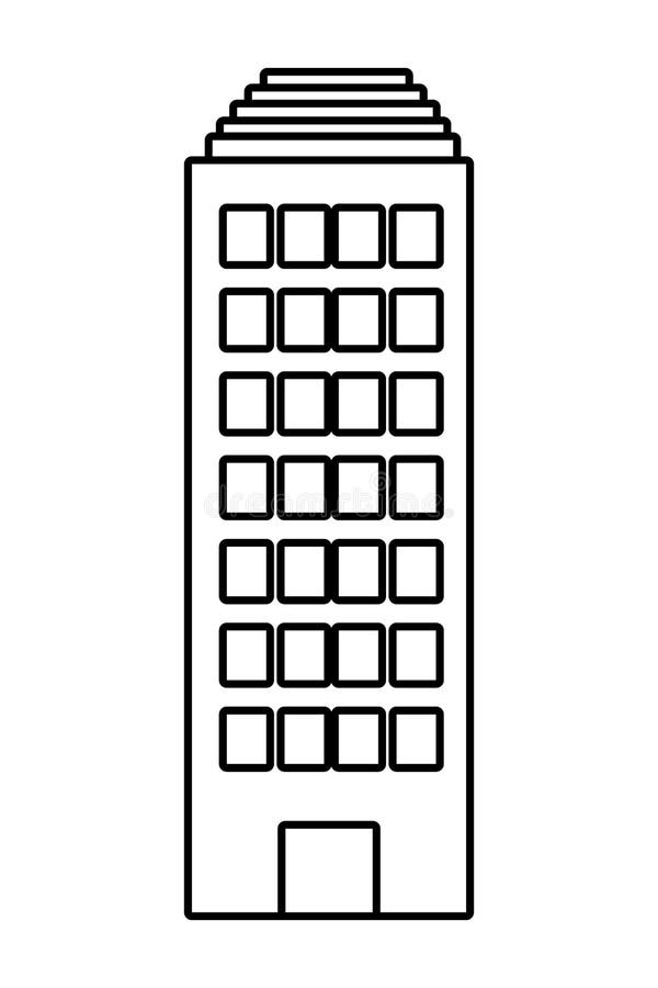 Urban building cartoon stock vector. Illustration of center - 144926334