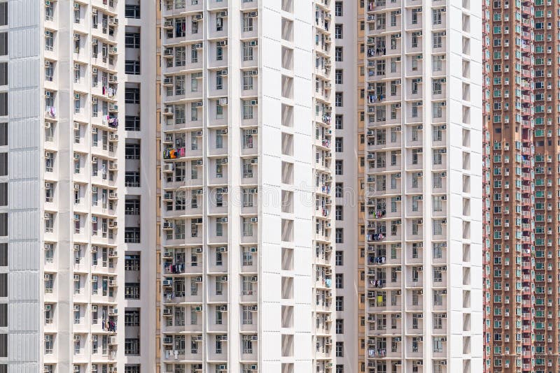 Urban building facade stock photo. Image of overpopulated - 75625126