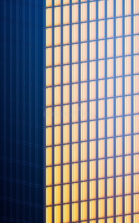 Urban Building at Night, Modular Building,3d Rendering Stock ...