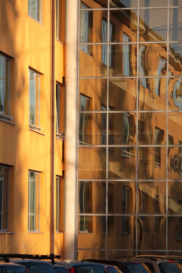 Urban building stock image. Image of beam, mirror, architecture - 82202741