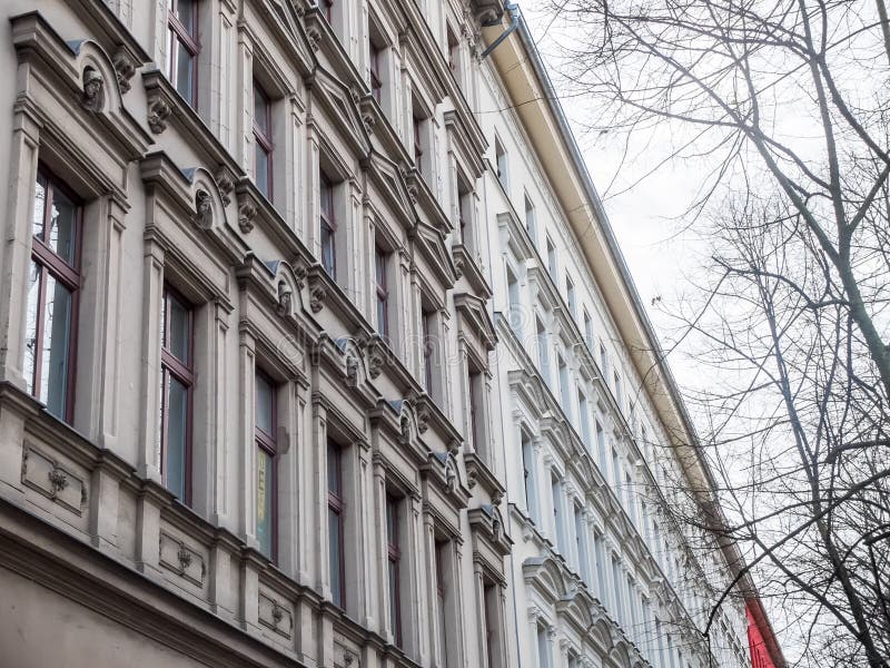 Urban Buildings with Classical Window Features Stock Photo - Image of ...