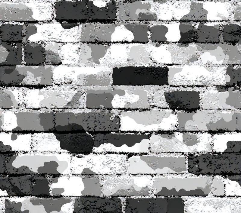 Urban Camo Brick Wall Texture Seamless Pattern for Design Projects ...