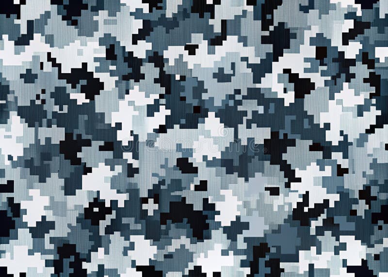 Urban Camouflage Pattern a Modern Grayscale Pixelated Texture ...
