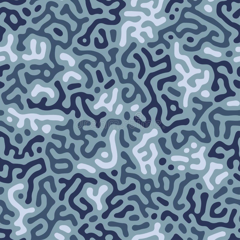 Urban Camouflage Seamless Turing Pattern. Hand Drawn Vector ...