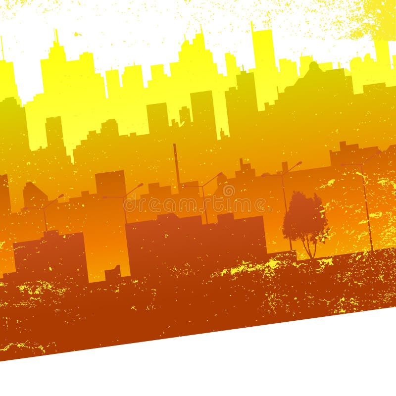 The city silhouette stock vector. Illustration of financial - 10597336