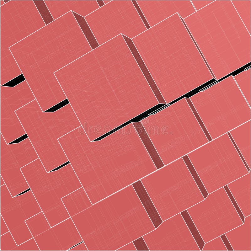 Urban City Boxes Cube with Hidden Lines Vector 174 Stock Vector ...