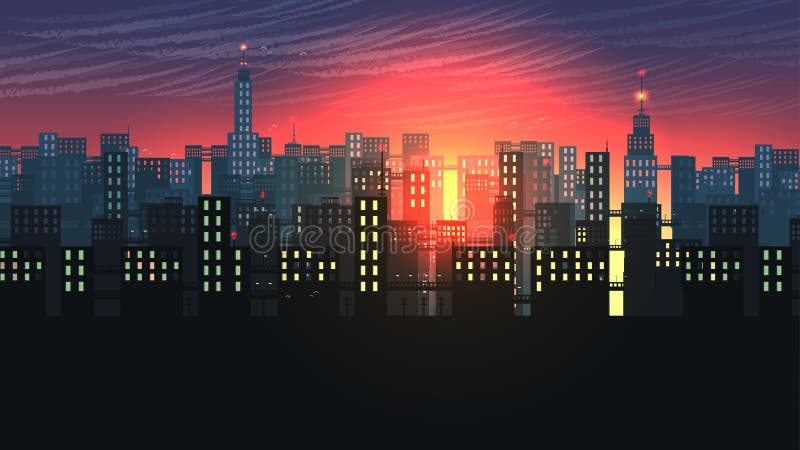Nightscape Illustration Stock Illustrations – 169 Nightscape ...