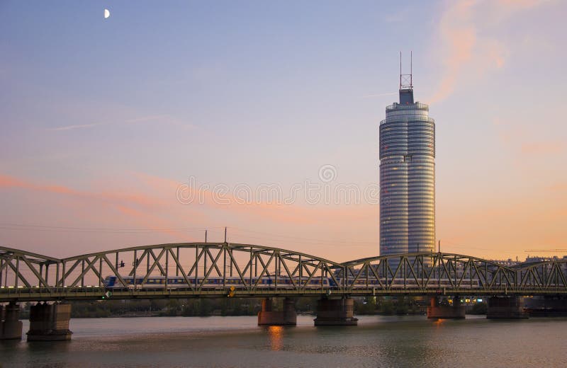 Urban city sunset scene stock image. Image of austria - 21492129