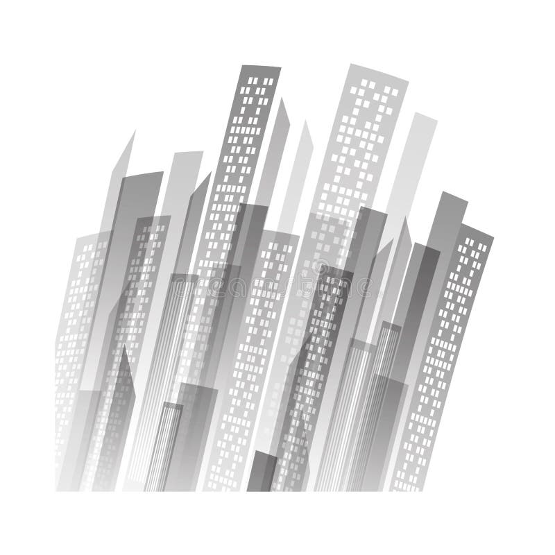 Urban city view stock illustration. Illustration of towers - 82746602