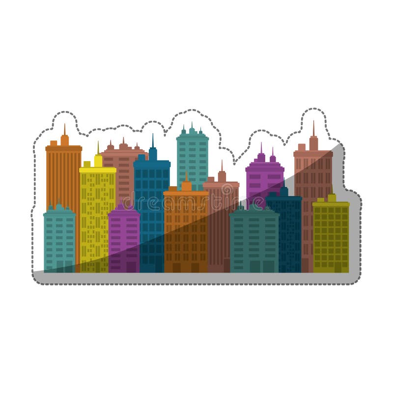 Urban city view stock illustration. Illustration of scenery - 82746728