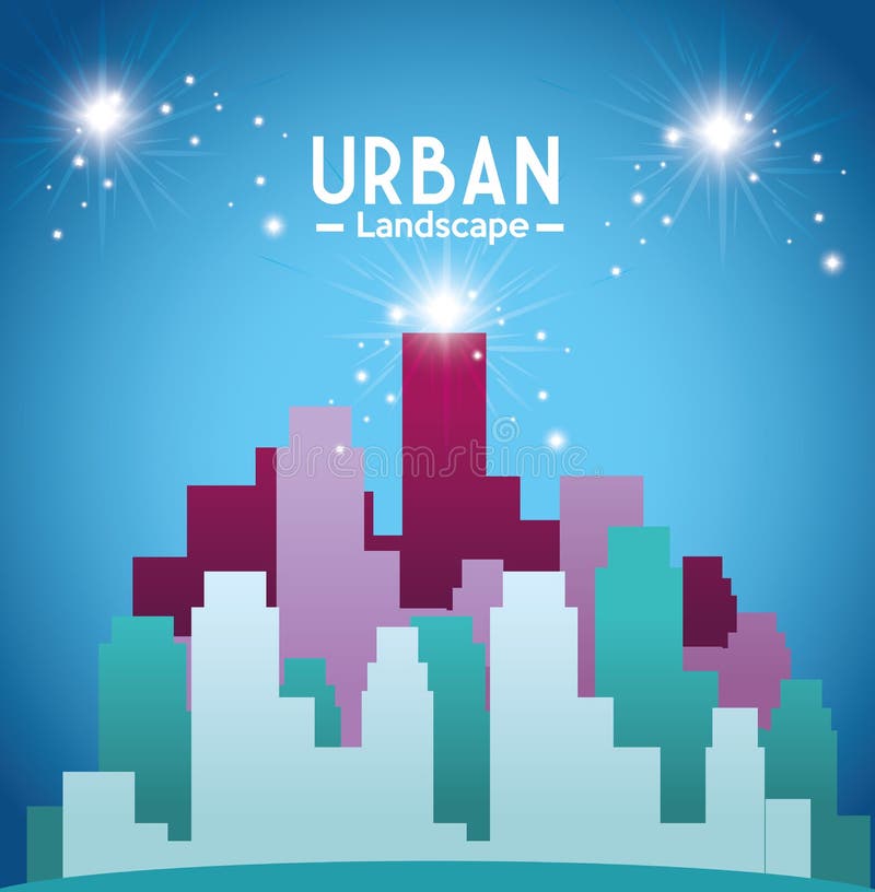 Urban and cityscape design stock illustration. Illustration of ...