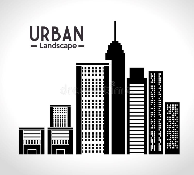 Urban and cityscape design stock illustration. Illustration of downtown ...