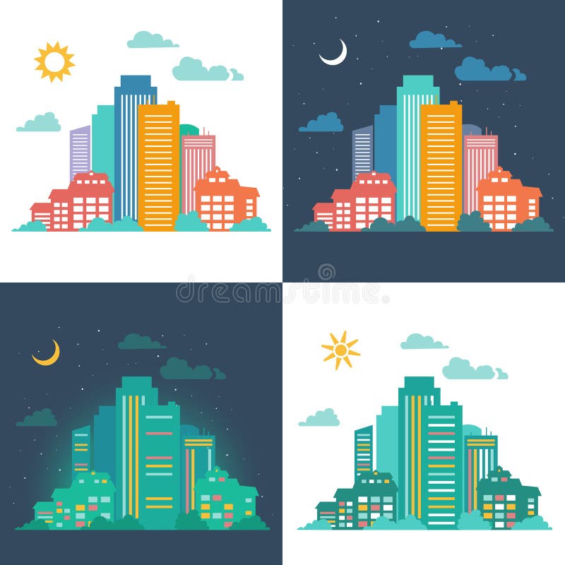 Urban cityscape. stock vector. Illustration of high, pattern - 77907806
