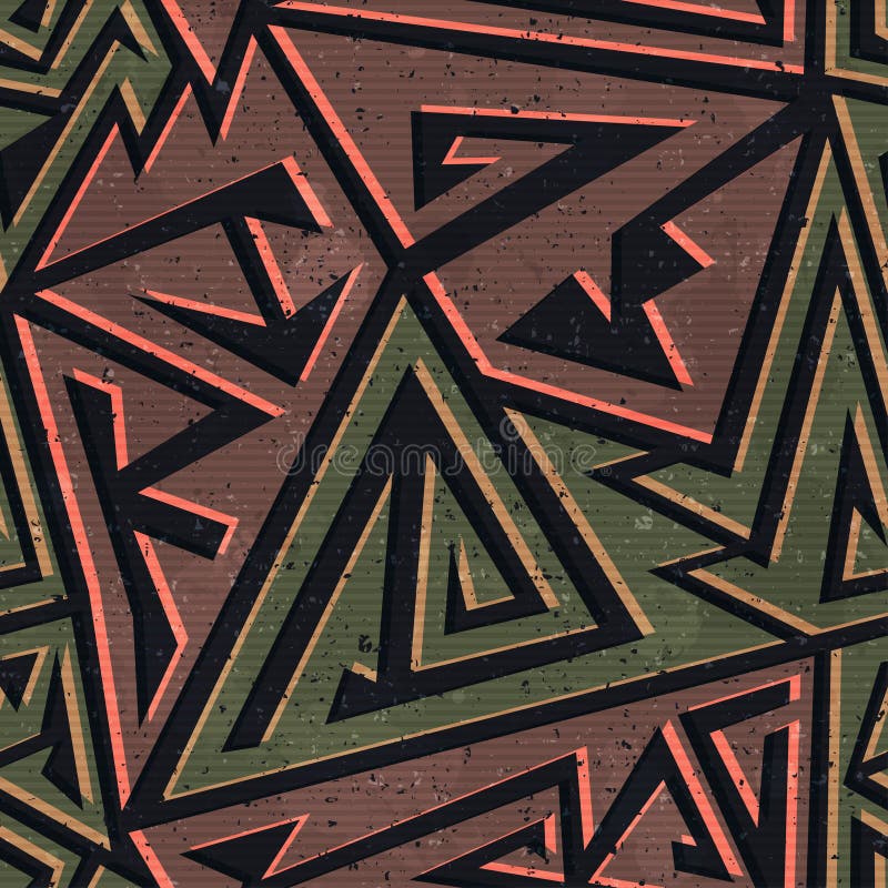 Urban Color Geometric Seamless Pattern Stock Vector - Illustration of ...