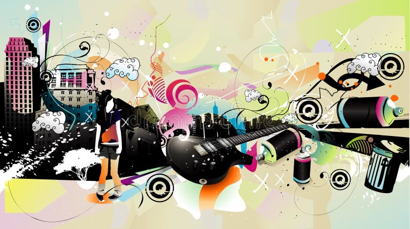 Urban vector composition stock vector. Illustration of lines - 7459886