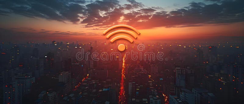 Urban Connectivity: Embracing the Digital Horizon. Concept Technology ...