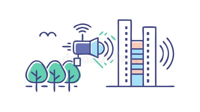 Urban Connectivity Tower: City Network Telecommunication. Vector Design ...