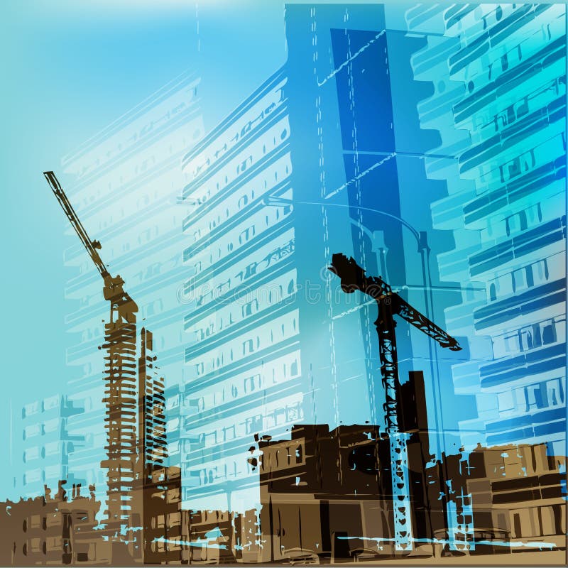 Urban Construction Background Stock Vector - Illustration of eps10 ...