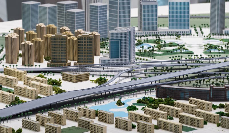 City model stock image. Image of planning, design, construction - 154338417