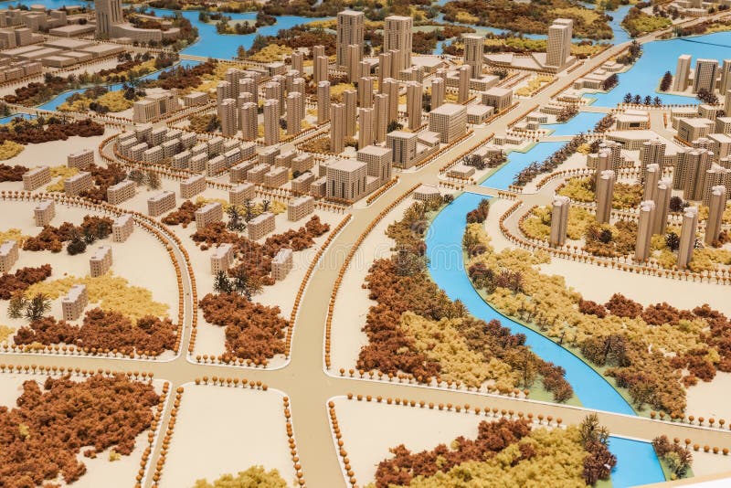 City model stock image. Image of house, courtyard, building - 154338847