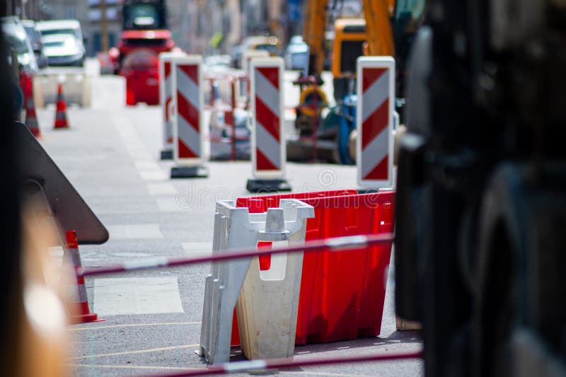 Urban Construction and Public Works in Progress Stock Image - Image of ...