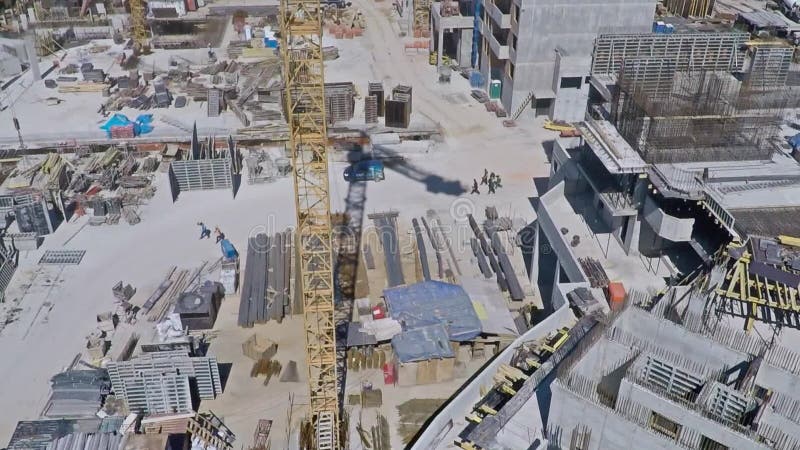 A Urban Construction Site Where a New Residential Building is Being ...