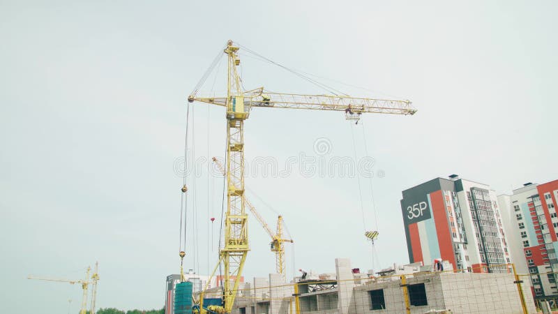 A Urban Construction Site Where a New Residential Building is Being ...